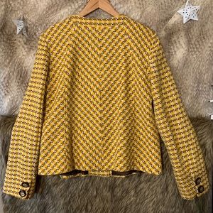 Vintage | Jackets & Coats | Vintage Yellow Print Jacket | Poshmark